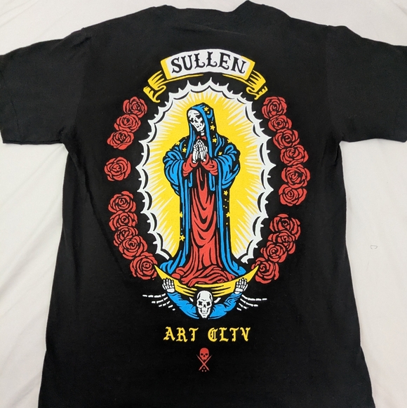 Sullen | Shirts | Sullen Art City Mother Mary Skeleton Tattoo Style ...